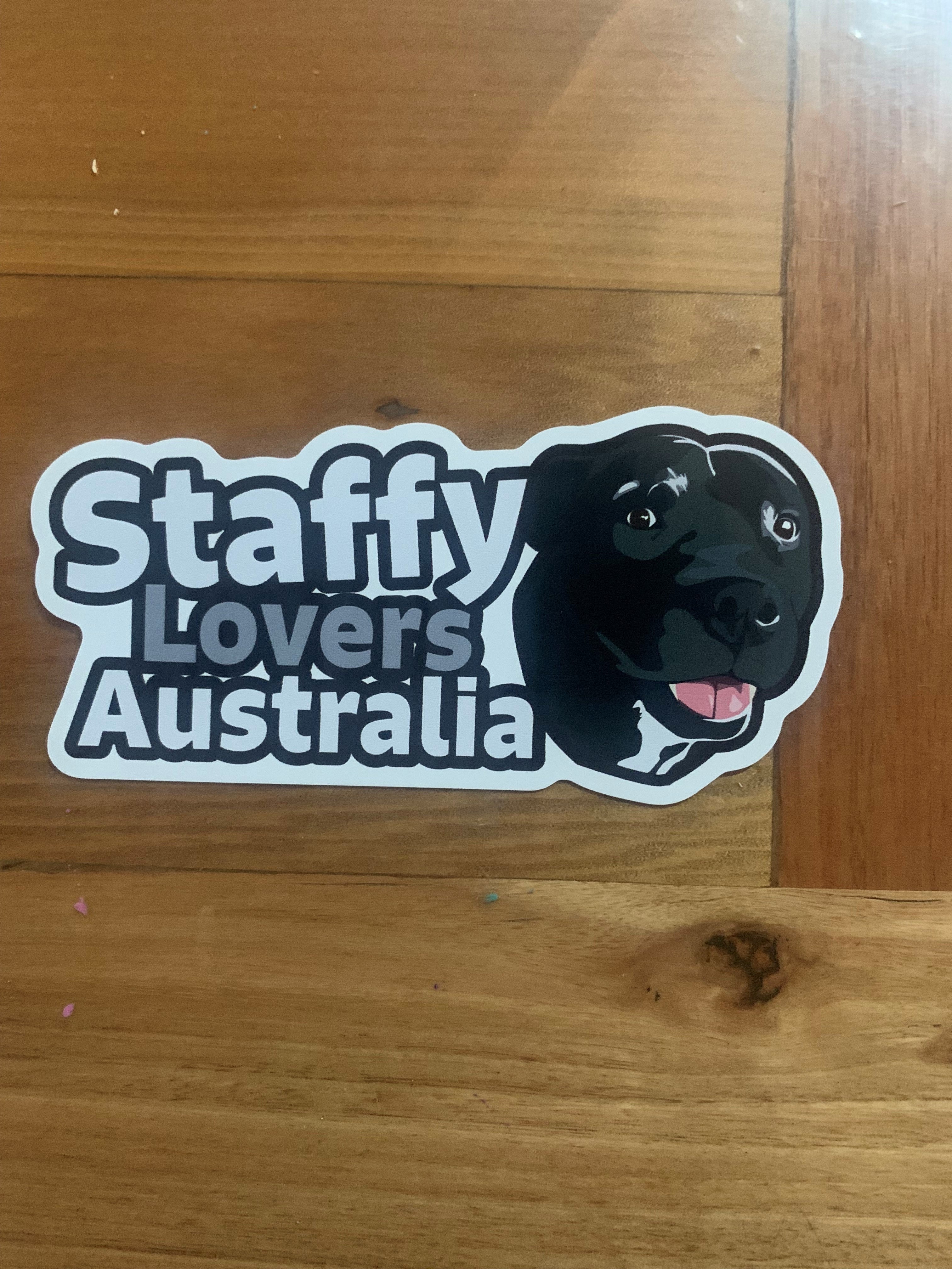 Staffy Lovers Australia Vinyl sticker – Staffy lovers Australia